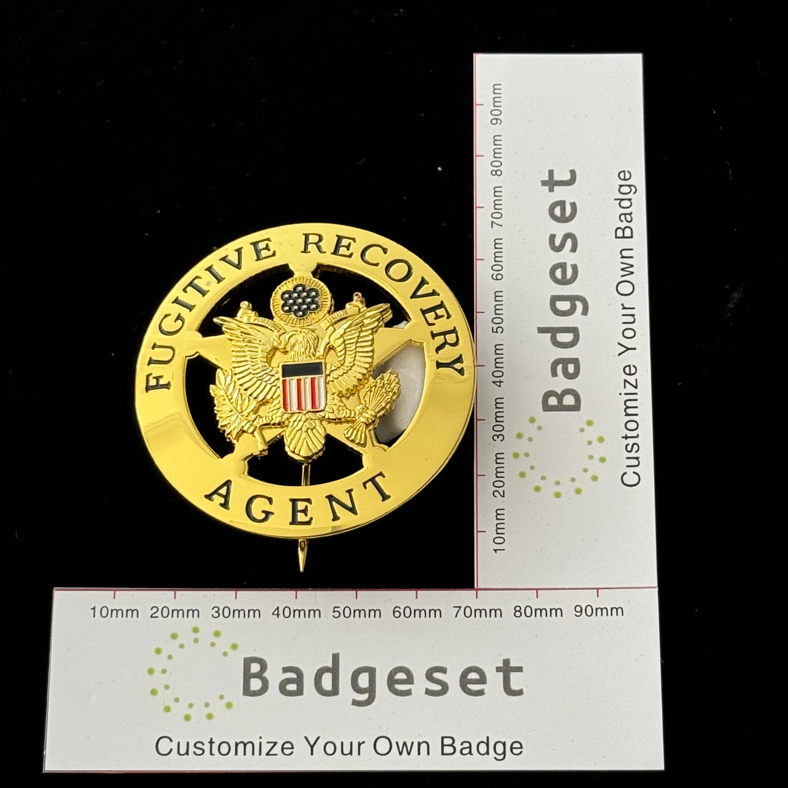 FUGITIVE RECOVERY AGENT Movie prop badge – Badgesets