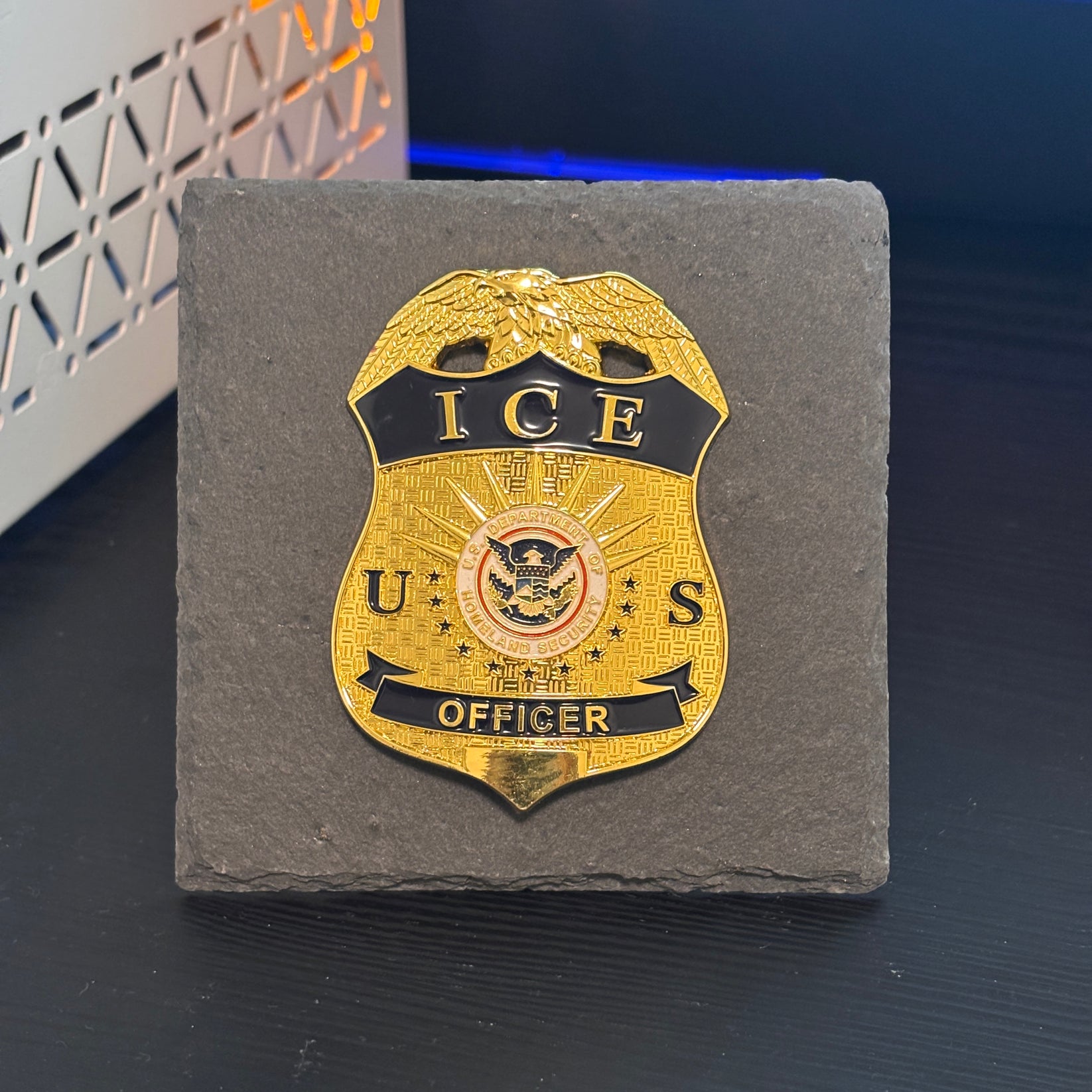 ice police badge Desk Decor,Law Enforcement Award & Recognition Collec ...