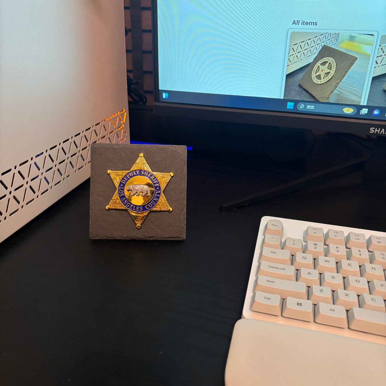 LASD Sheriff Bear police badge Desk Decor,Law Enforcement Award & Reco ...