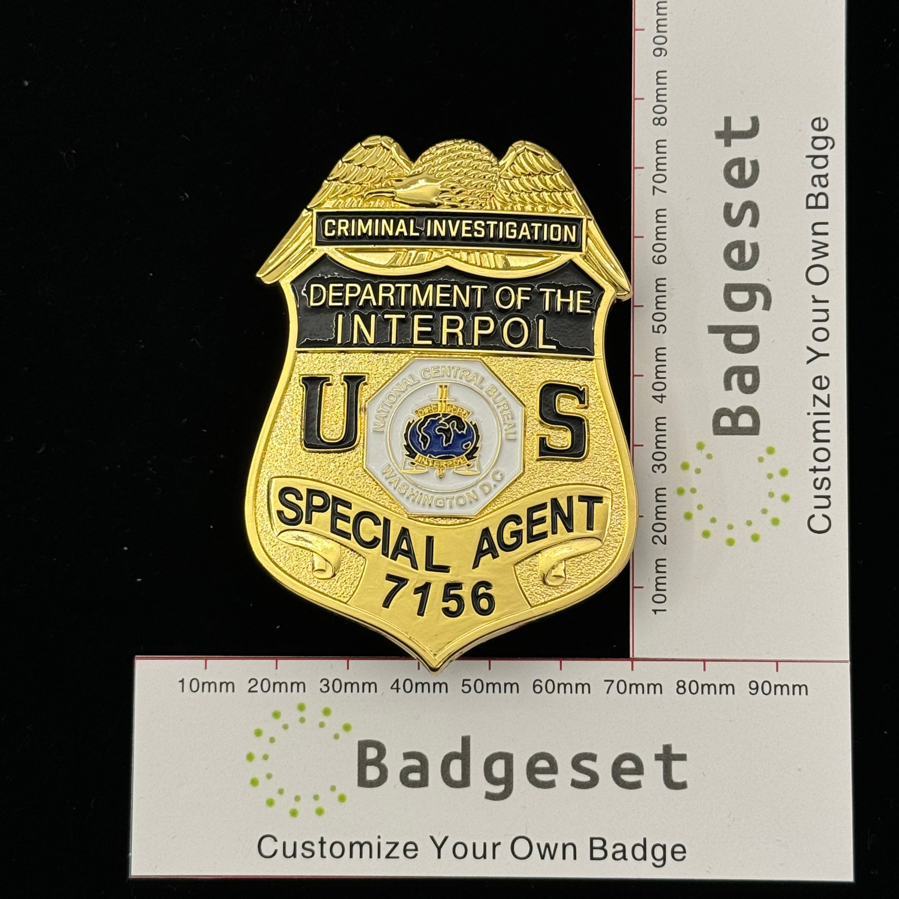 Criminal Investigation Department Of The Interpol Special Agent BADGE ...