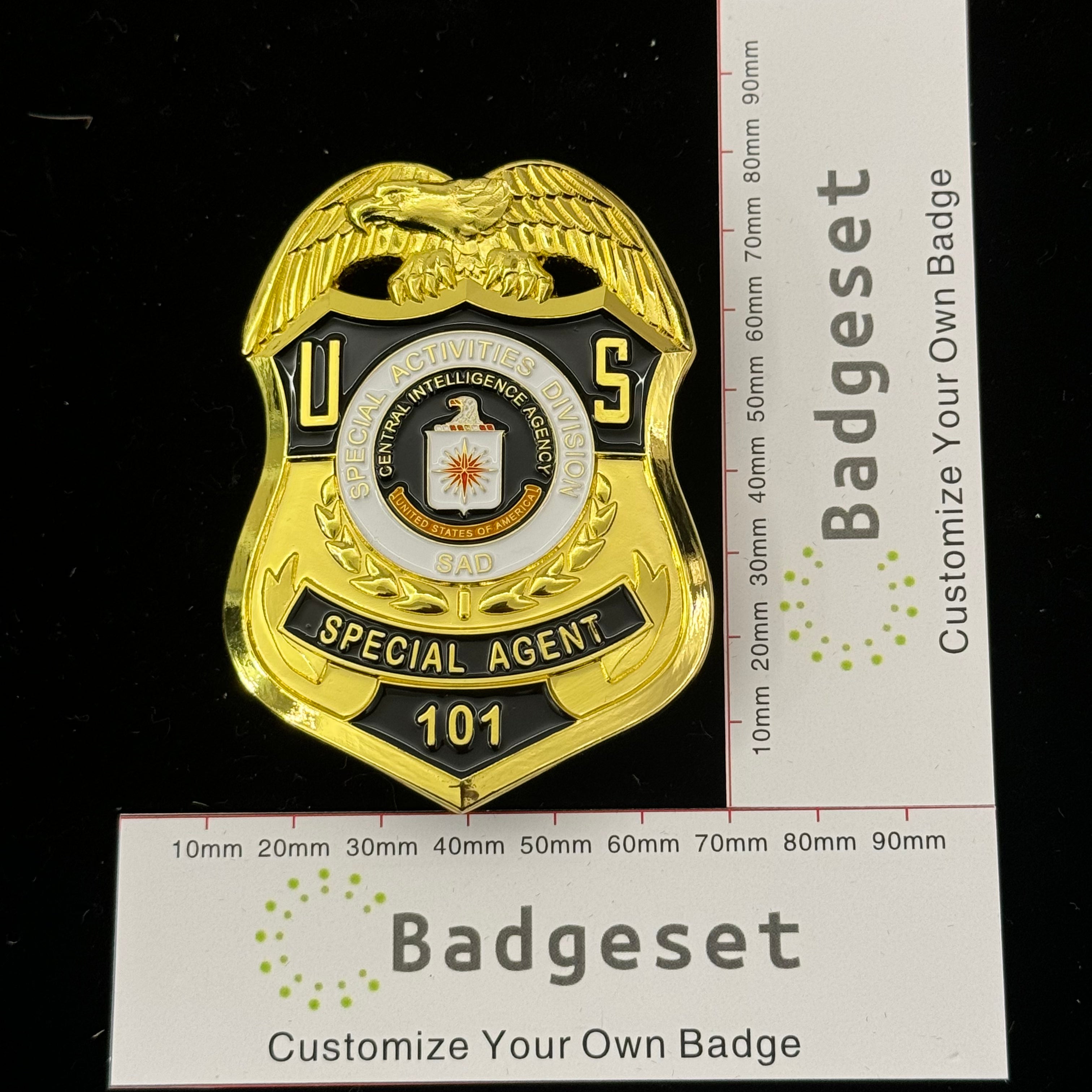 Special Activities Division Special Agent BADGE Replica Movie Props 10 ...