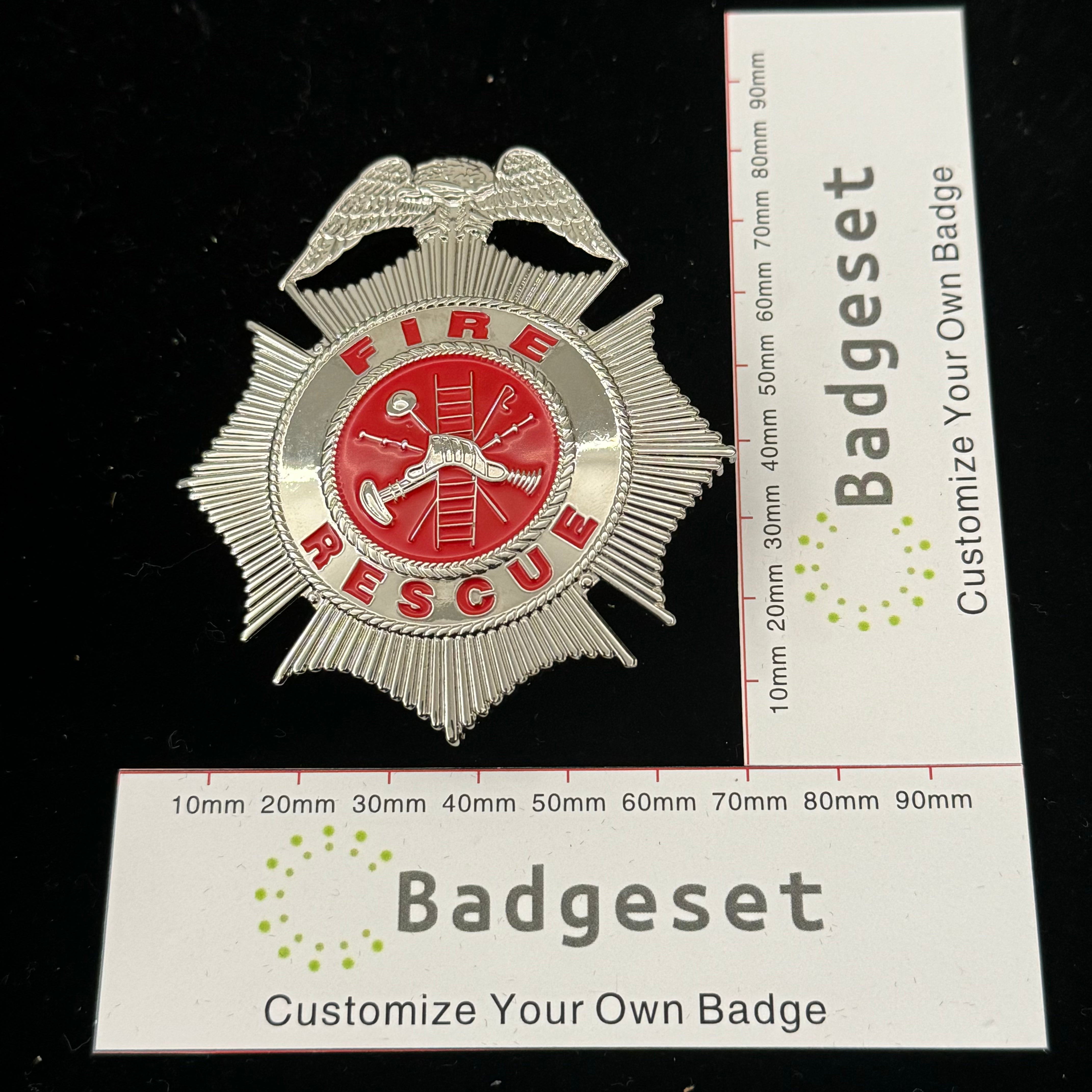 Fire Rescue Badge Replica Movie Props – Badgesets