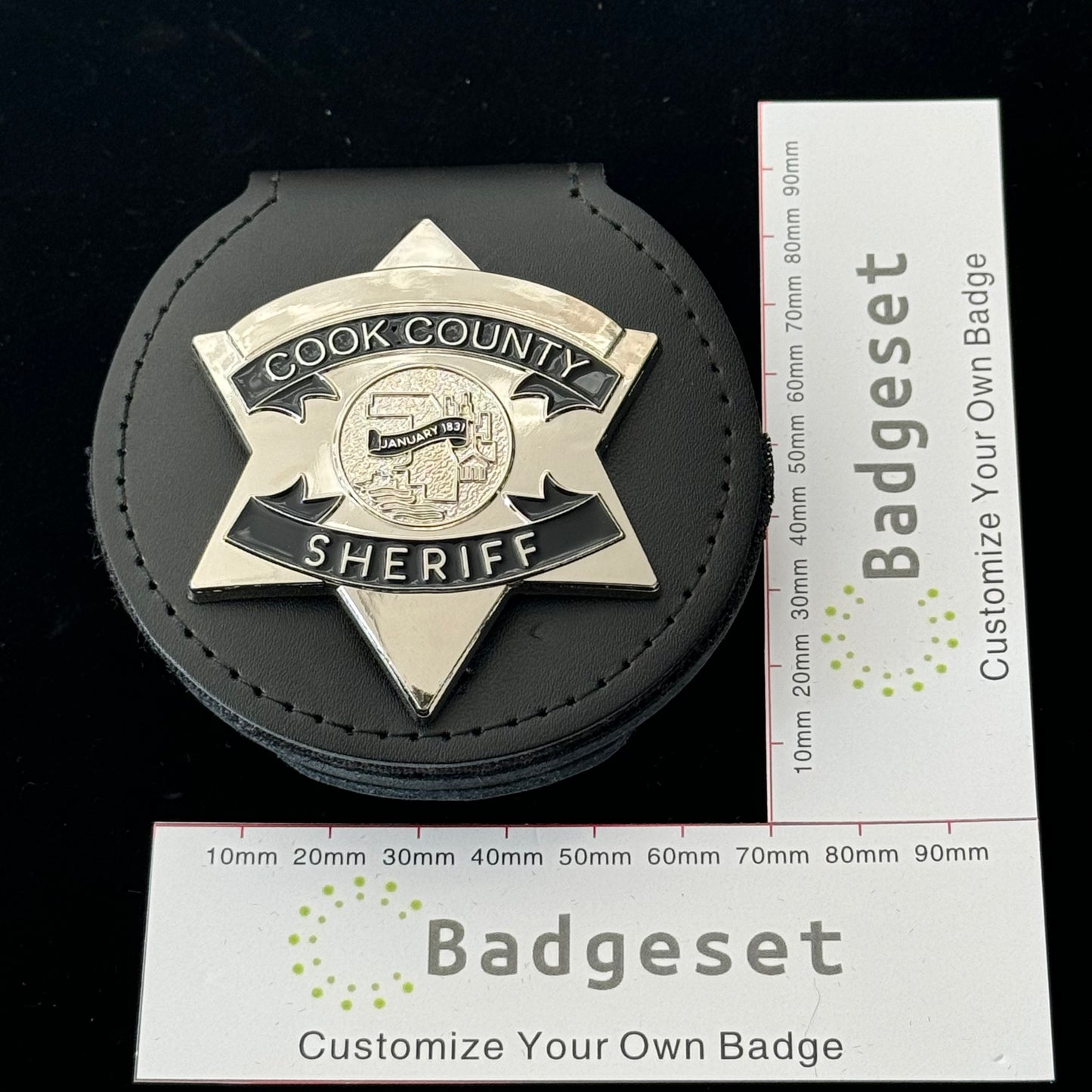 CCSO Cook County Sheriff Star Gold Badge Customizable Number Moive Pro ...